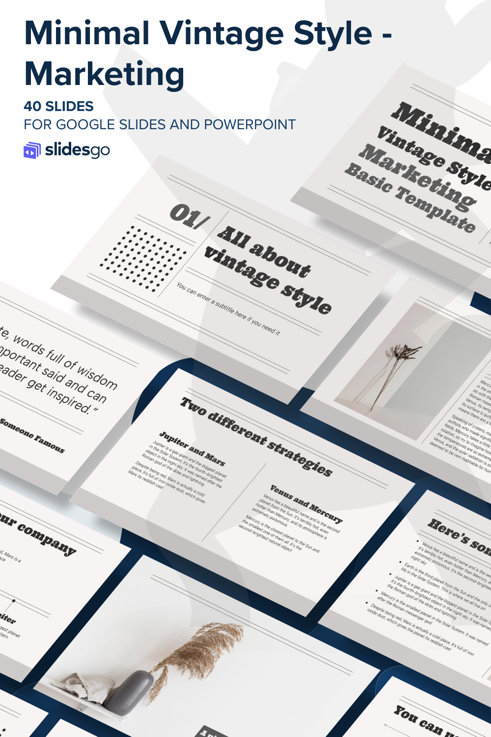 Minimal Vintage Style - Marketing Basic Template