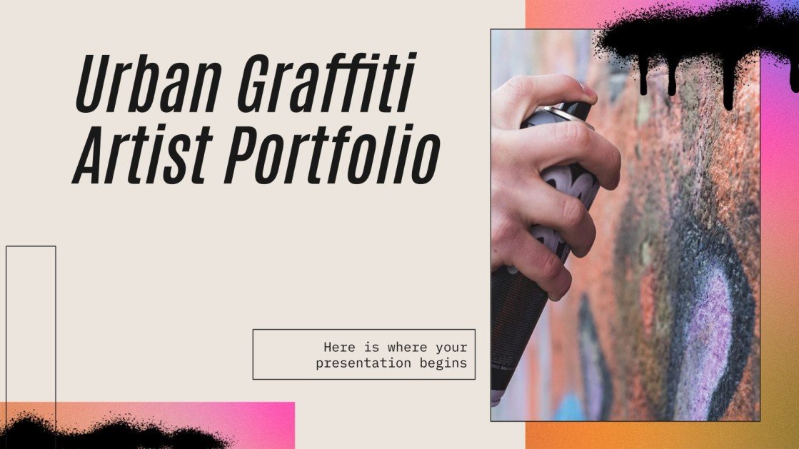 Urban Graffiti Artist Portfolio | Google Slides & PPT