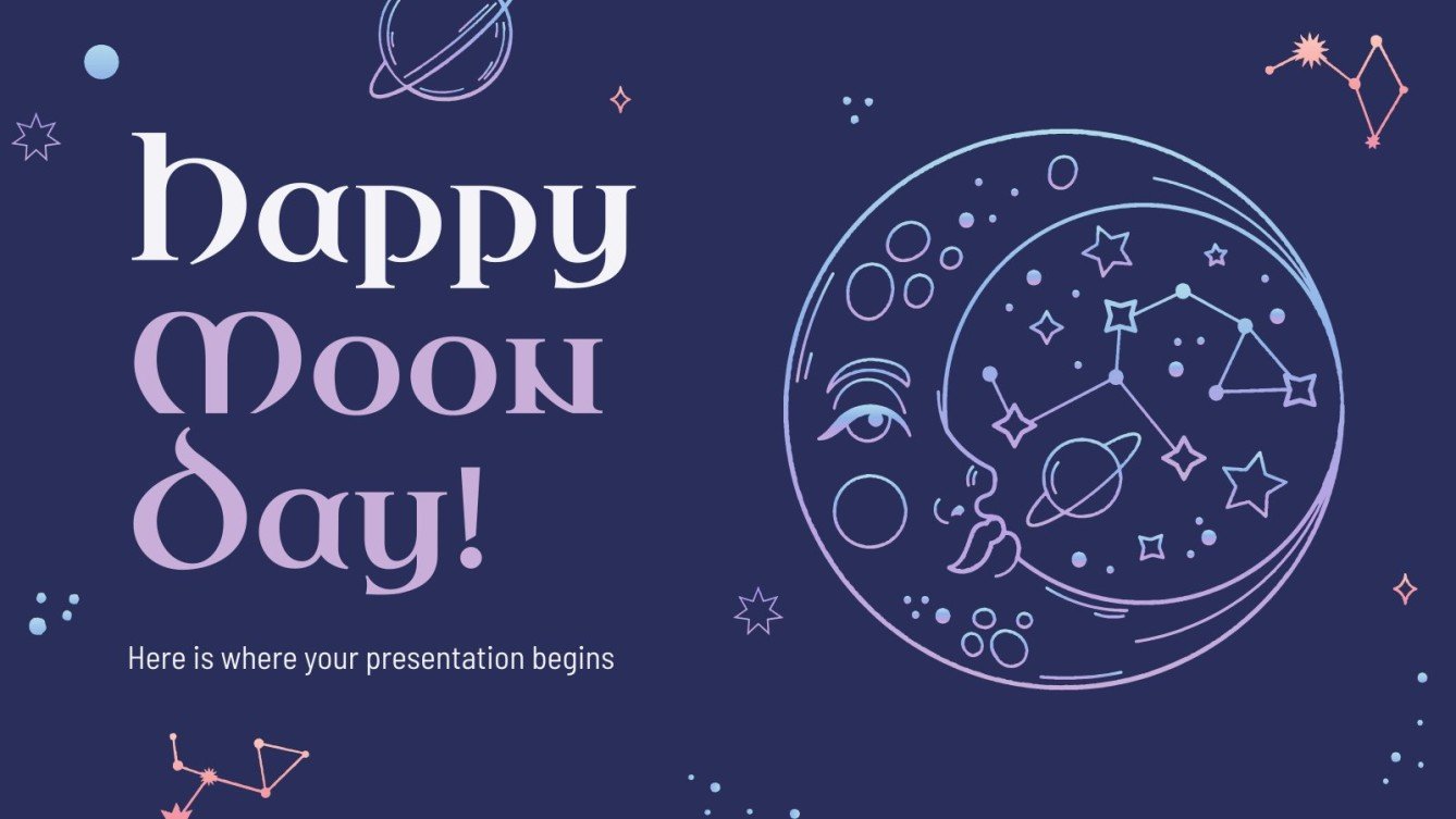 Free themes about the Moon for Google Slides & PowerPoint
