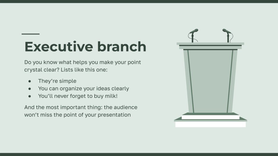 Executive Branch: Evolution and Duties | Google Slides & PPT