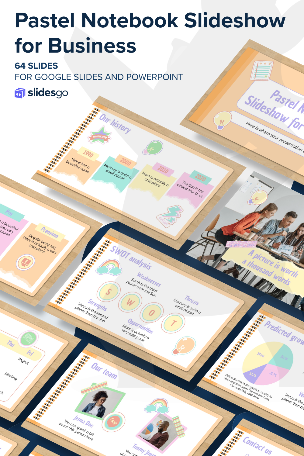 Pastel Notebook Slideshow for Business | Google Slides