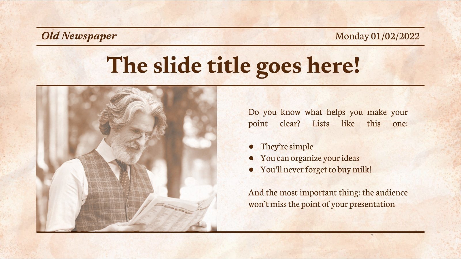 Old Newspaper Style Minitheme | Google Slides & PowerPoint
