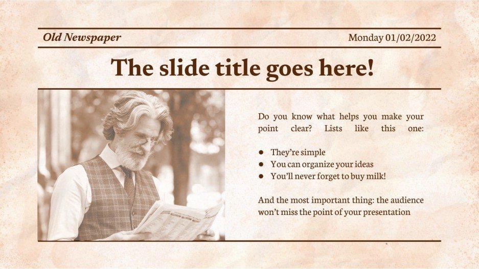 Old Newspaper Style Minitheme | Google Slides & PowerPoint
