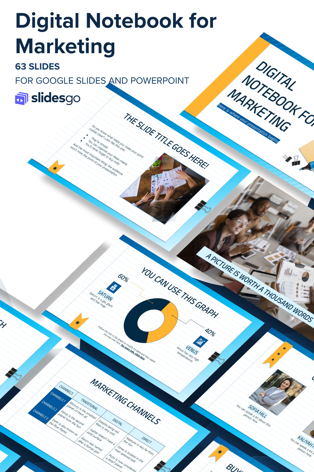 Digital Notebook for Marketing | Google Slides & PowerPoint
