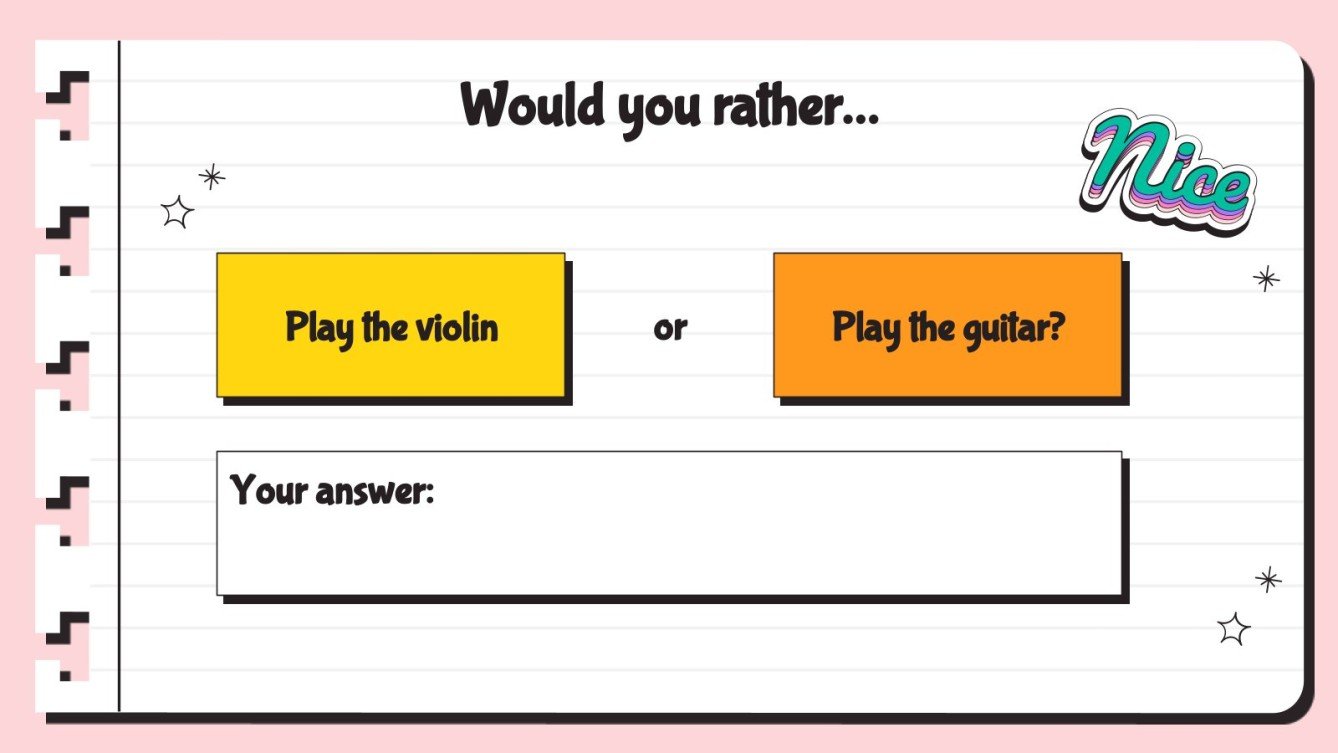 Would You Rather...? | Google Slides and PowerPoint
