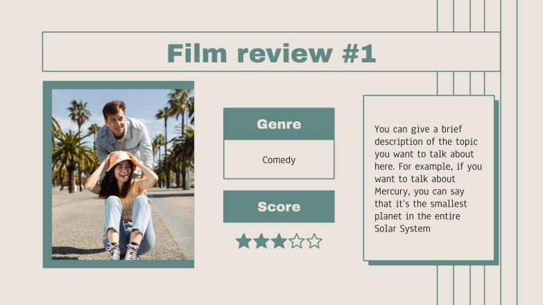 Perfect Slides for a Movie Review | Google Slides & PPT