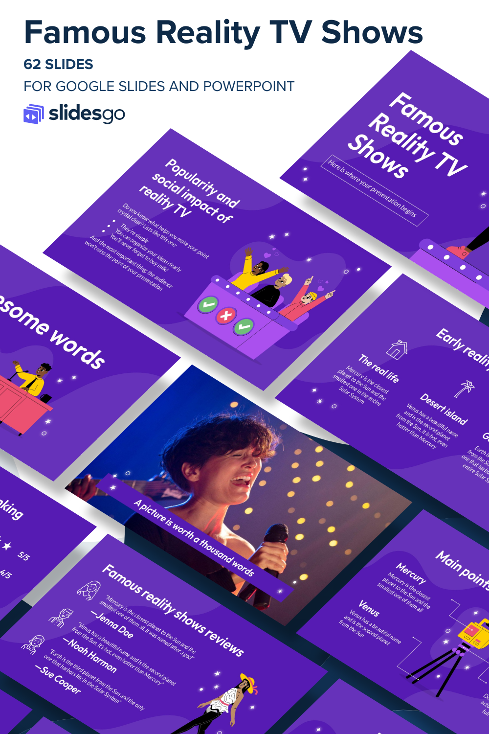 Famous Reality TV Shows | Google Slides & PowerPoint