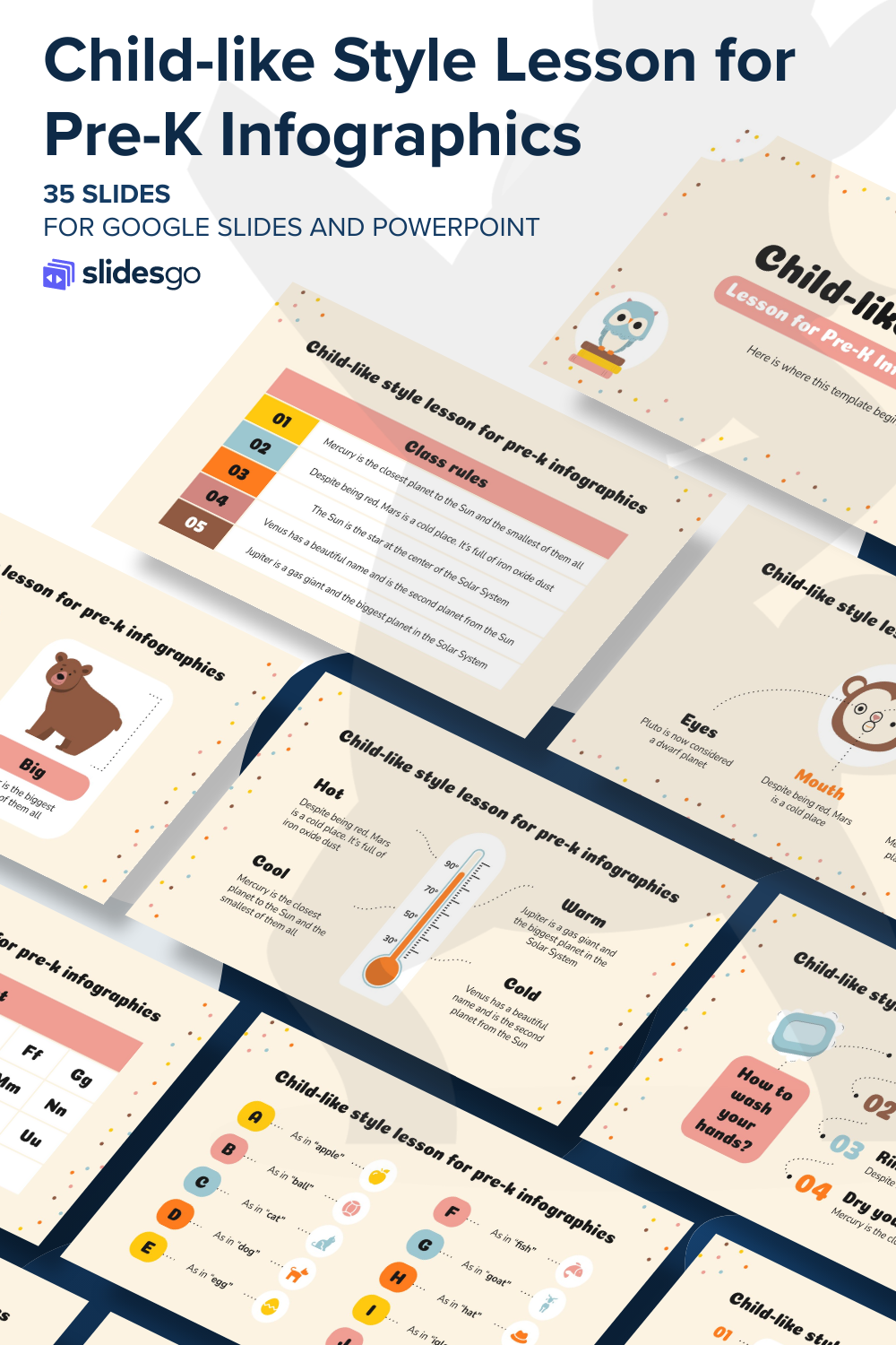 Child-like Style Lesson for Pre-K Infographics