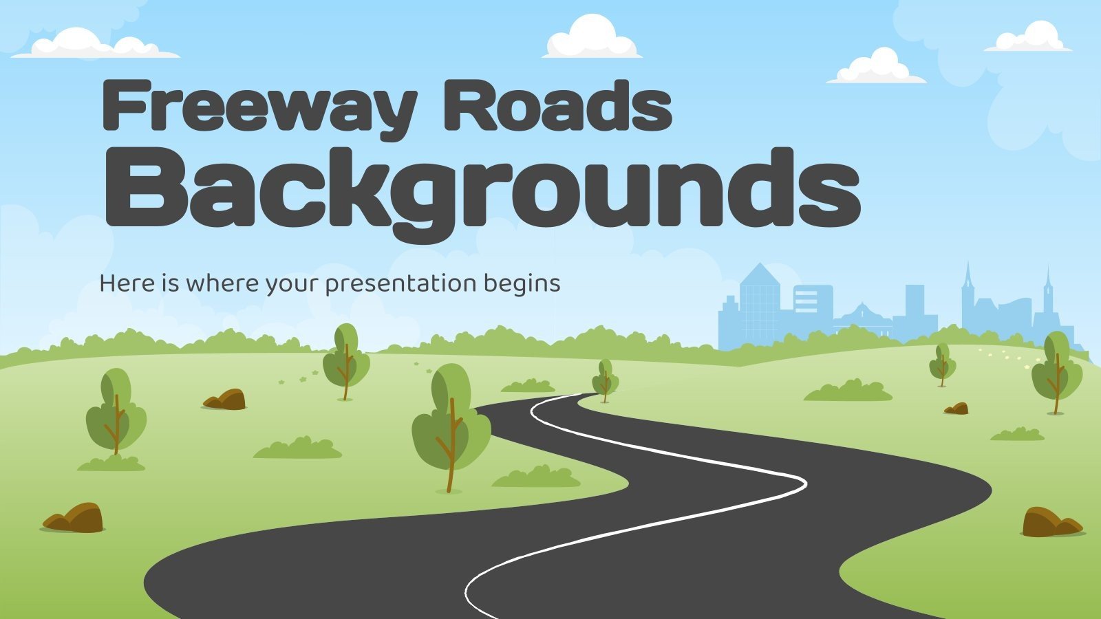Freeway Roads Backgrounds | Google Slides & PowerPoint