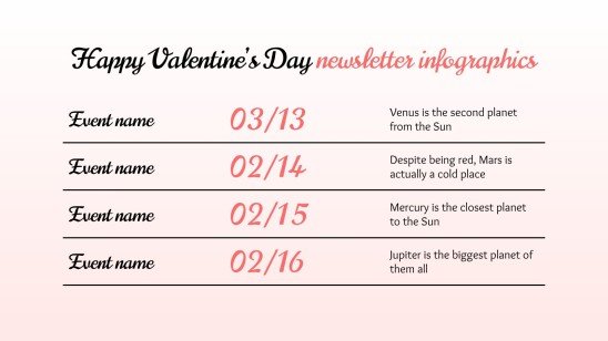 Happy Valentine's Day Newsletter Infographics