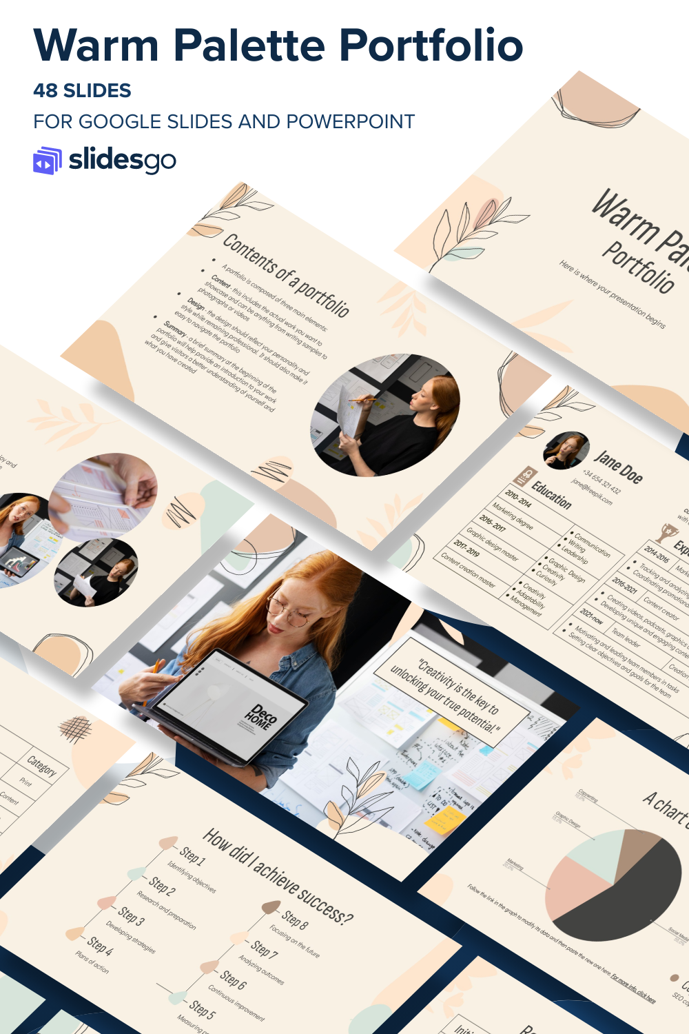 Warm Palette Portfolio | Google Slides &amp; PowerPoint