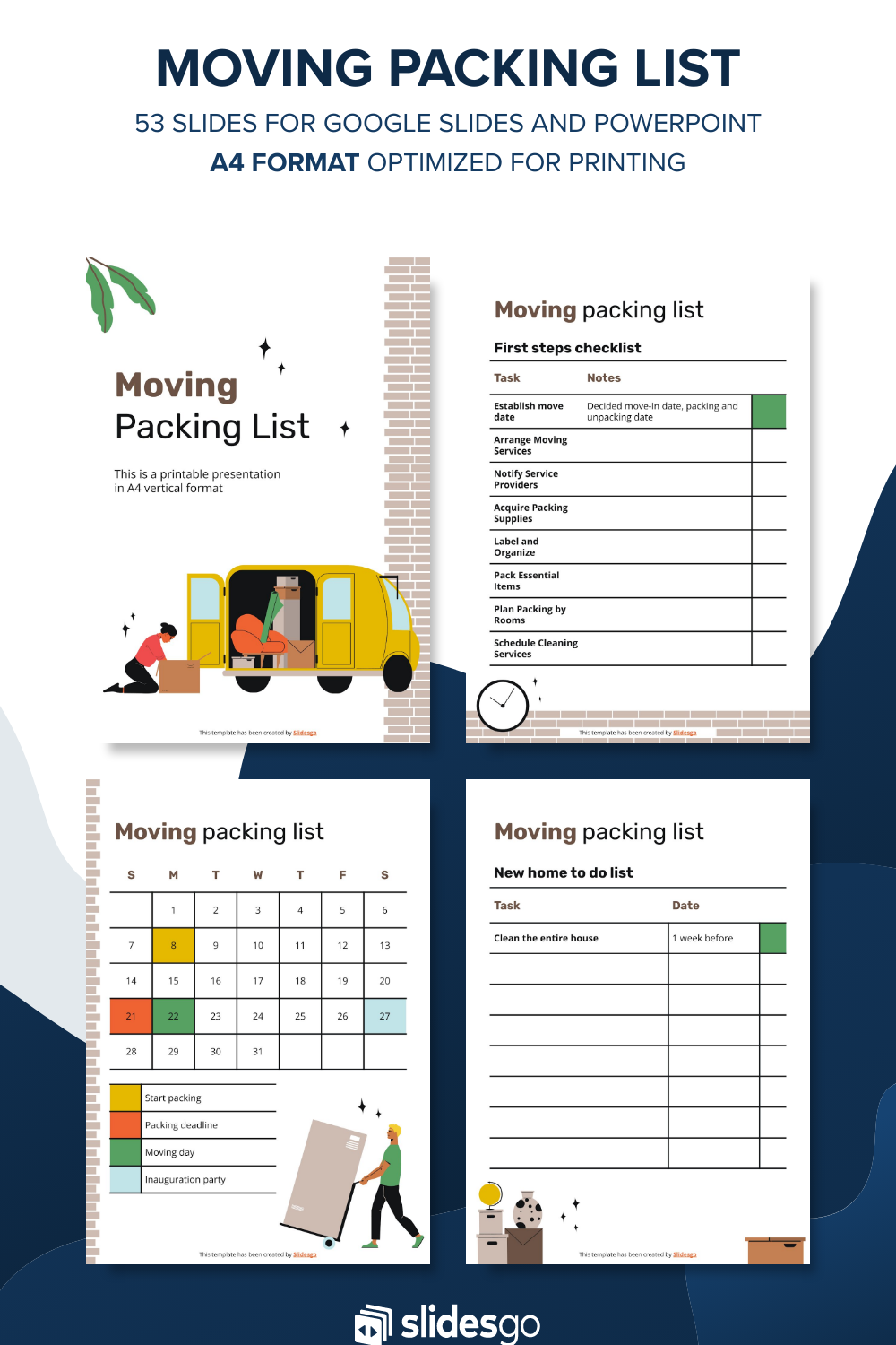 Moving Packing List | Google Slides & PPT