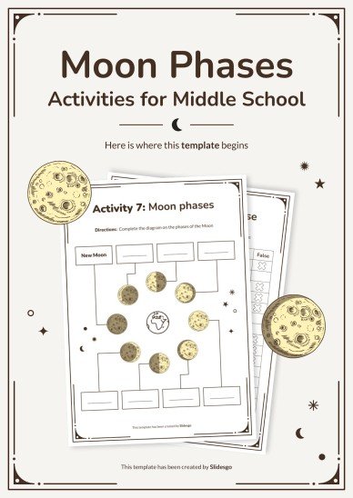 Moon Phases Activities for Middle School | Google Slides