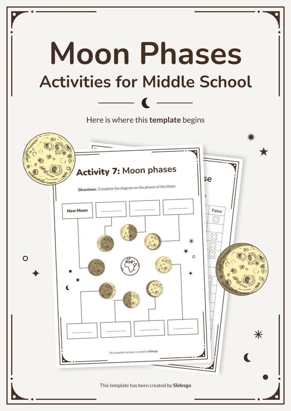 Moon Phases Activities for Middle School | Google Slides