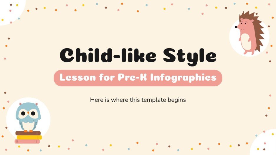 Child-like Style Lesson for Pre-K Infographics