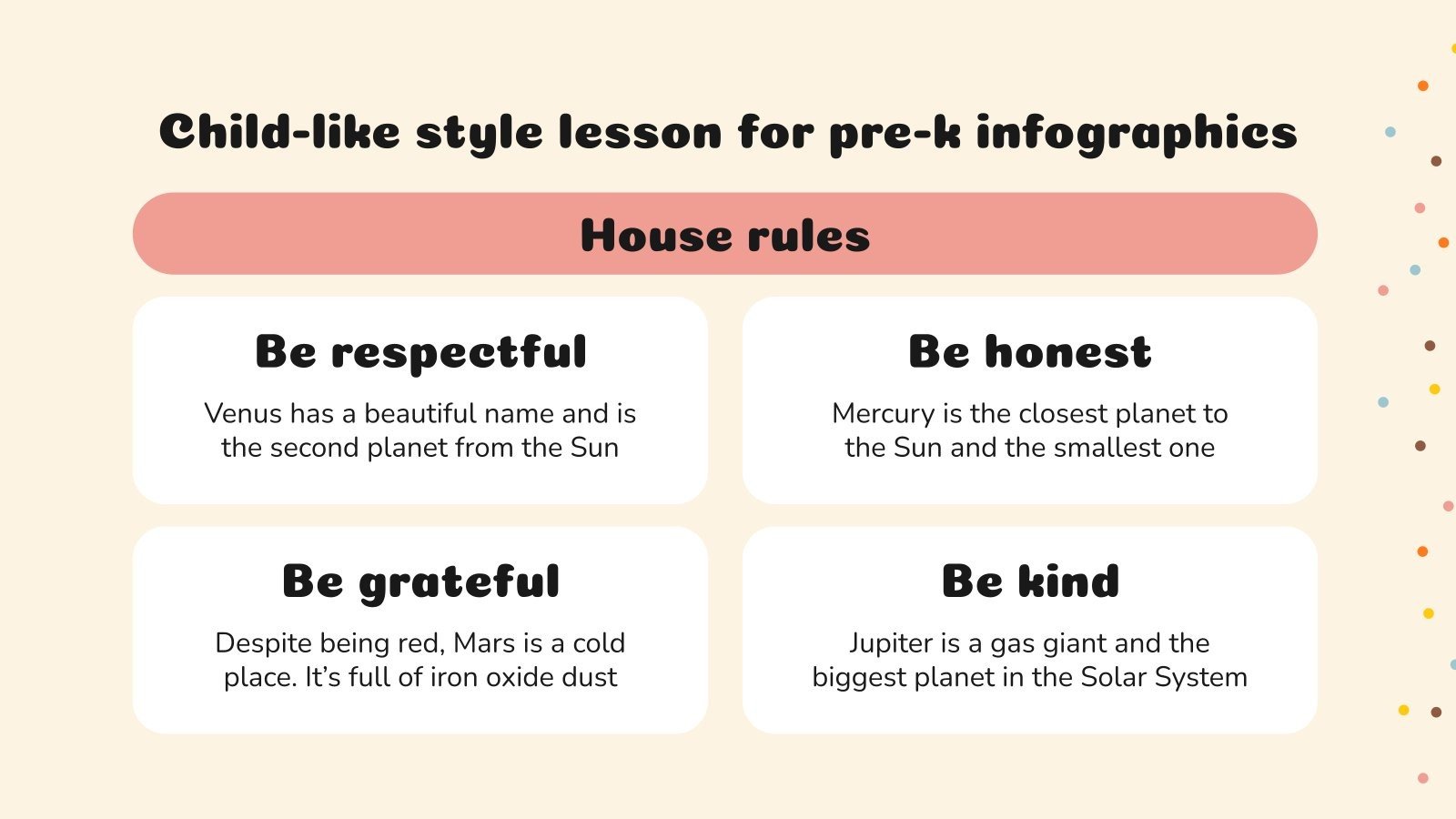 Child-like Style Lesson for Pre-K Infographics