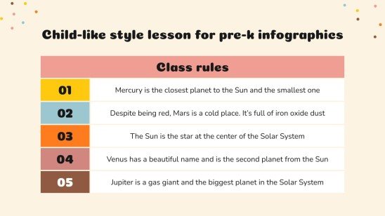 Child-like Style Lesson for Pre-K Infographics