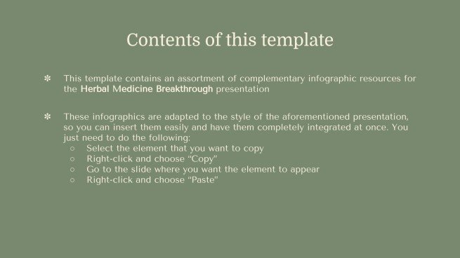Herbal Medicine Breakthrough Infographics | Google Slides