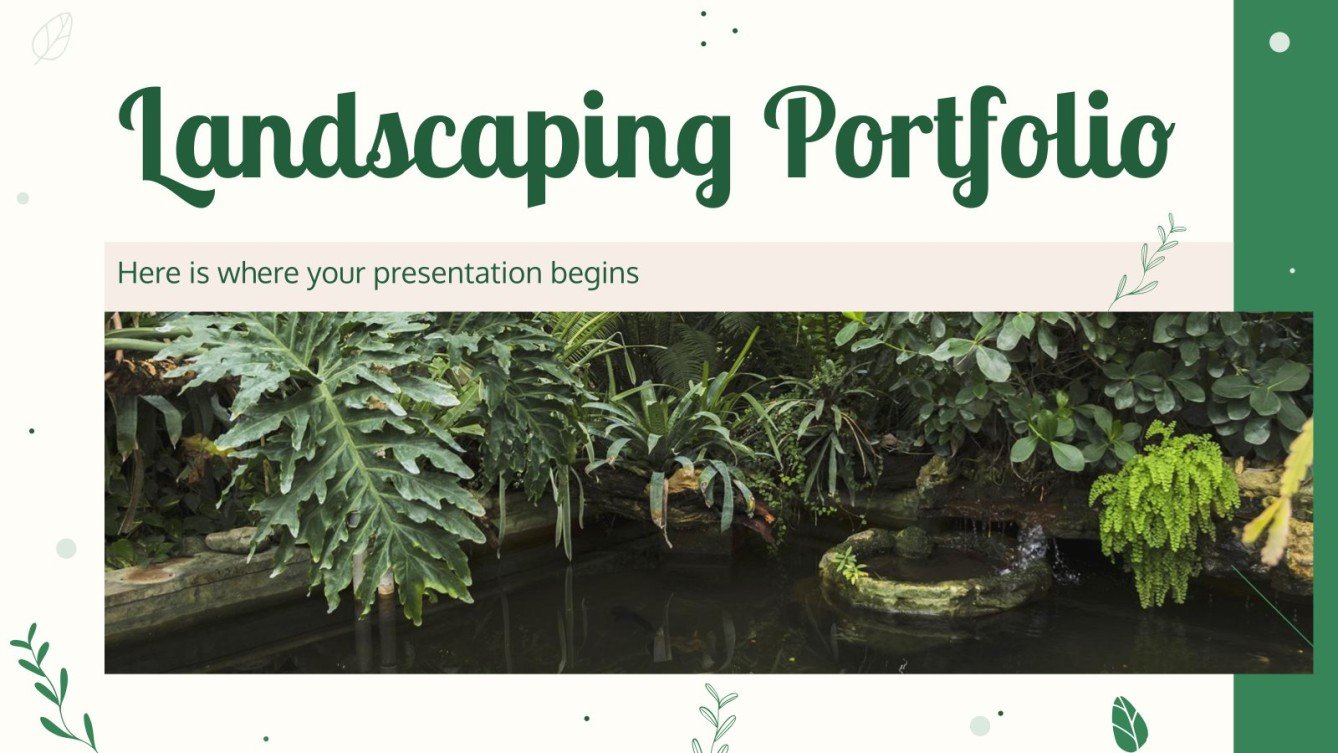 Landscaping Portfolio | Google Slides and PowerPoint