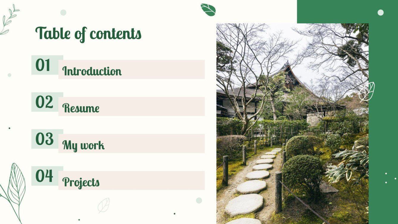 Landscaping Portfolio | Google Slides and PowerPoint