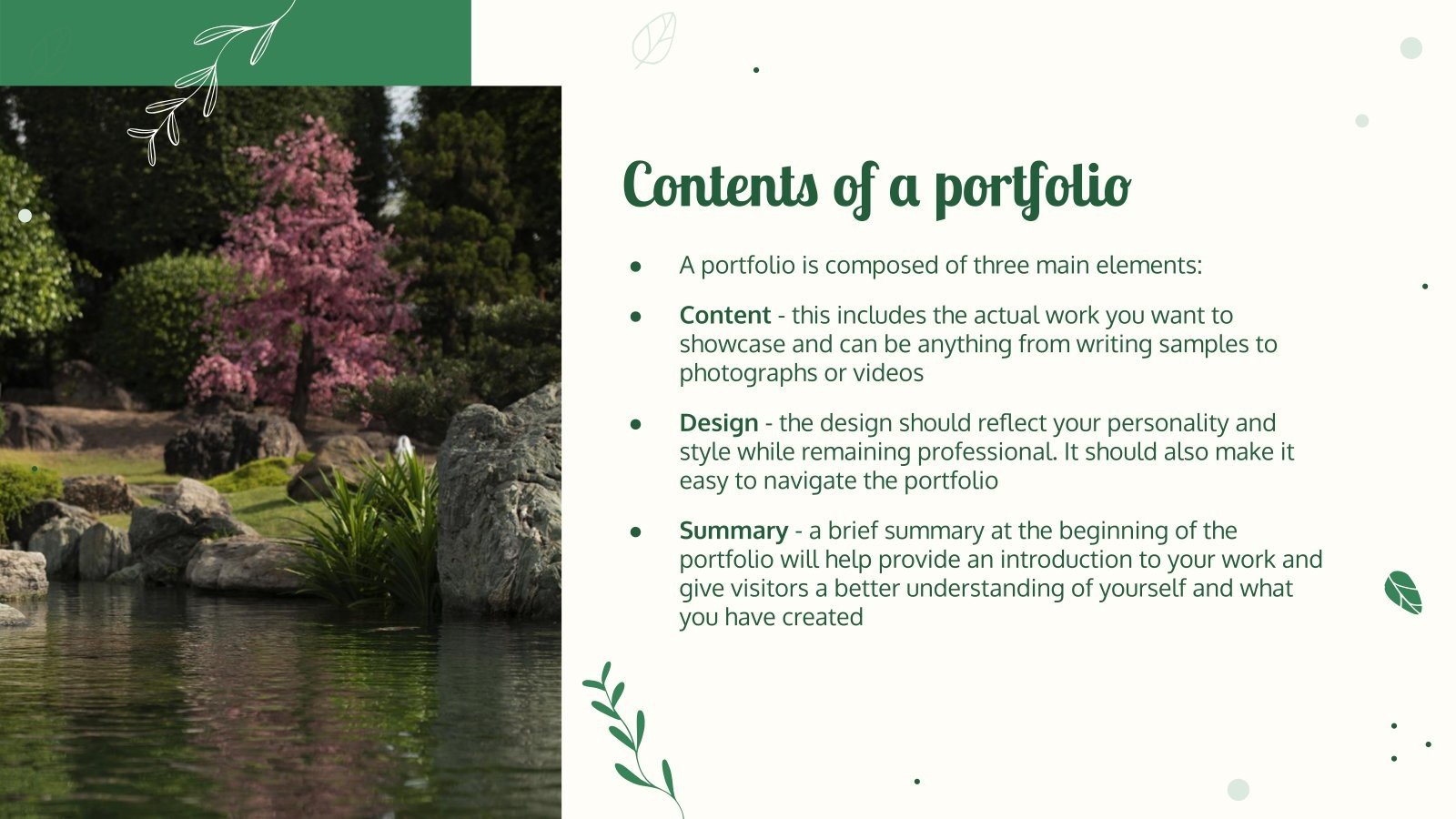 Landscaping Portfolio | Google Slides and PowerPoint