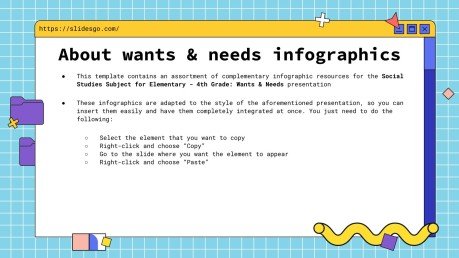 Social Studies for Elementary: Wants & Needs Infographics
