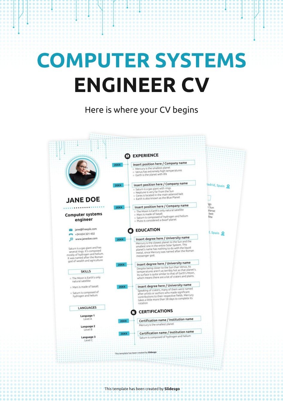 Computer Systems Engineer CV | Google Slides & PowerPoint