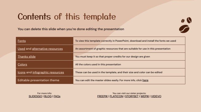 Agência com paleta de cores café | Google Slides e PPT