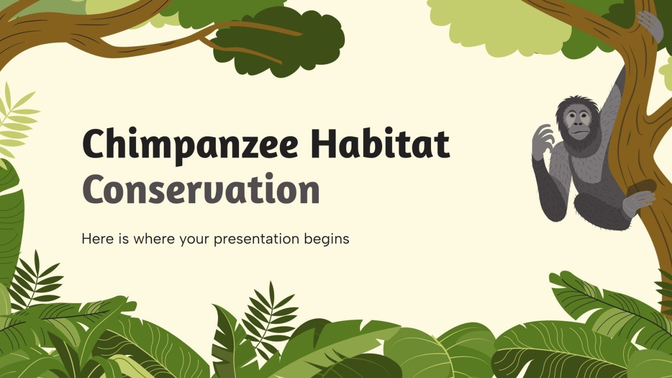 Chimpanzee Habitat Conservation | Google Slides & PowerPoint