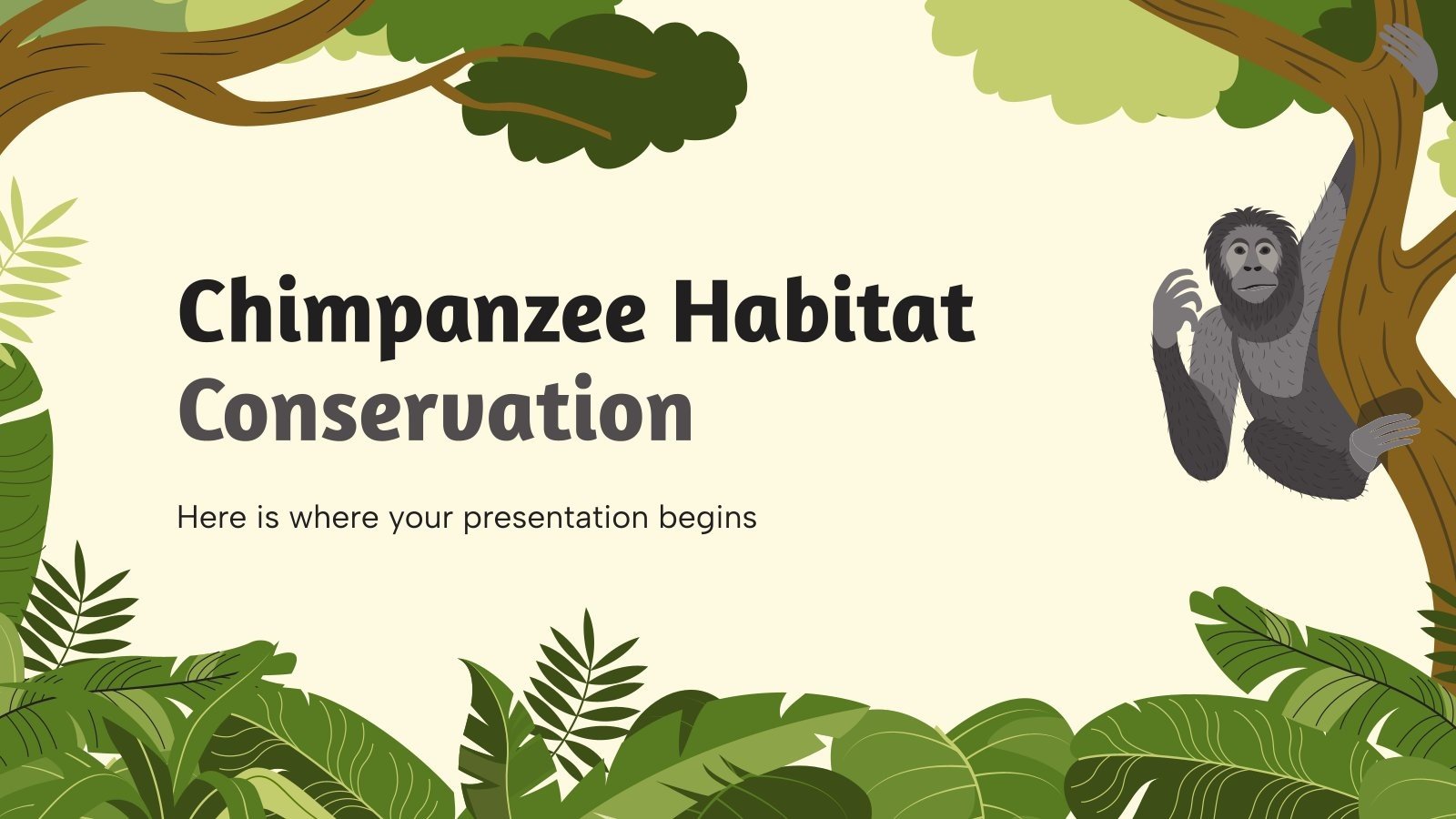Chimpanzee Habitat Conservation | Google Slides & PowerPoint