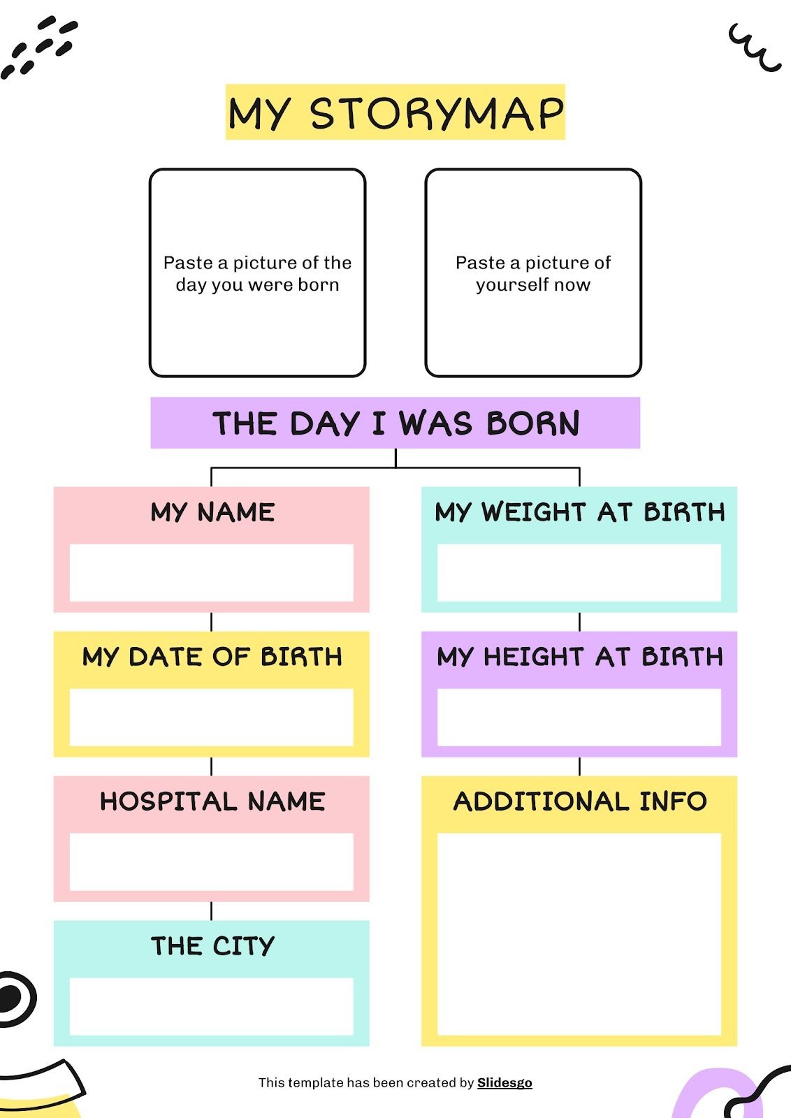 Supete Pastel Doodly Style Icebreakers - My First Day