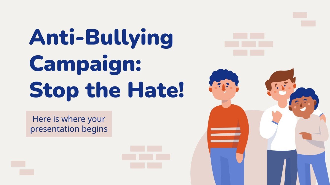 Plantillas gratis de Google Slides y PPT sobre el bullying