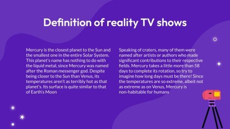 Famous Reality TV Shows | Google Slides & PowerPoint