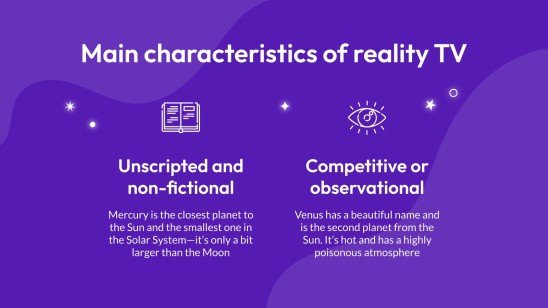 Famous Reality TV Shows | Google Slides & PowerPoint