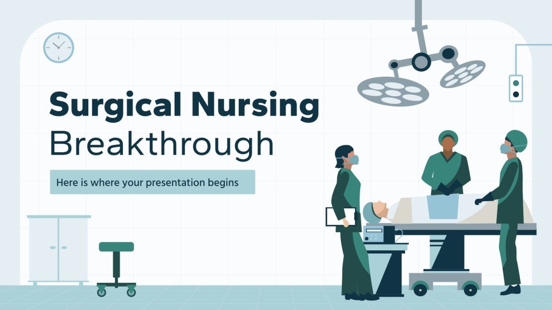 Modelos gratuitos do Google Slides e PowerPoint da cirurgia