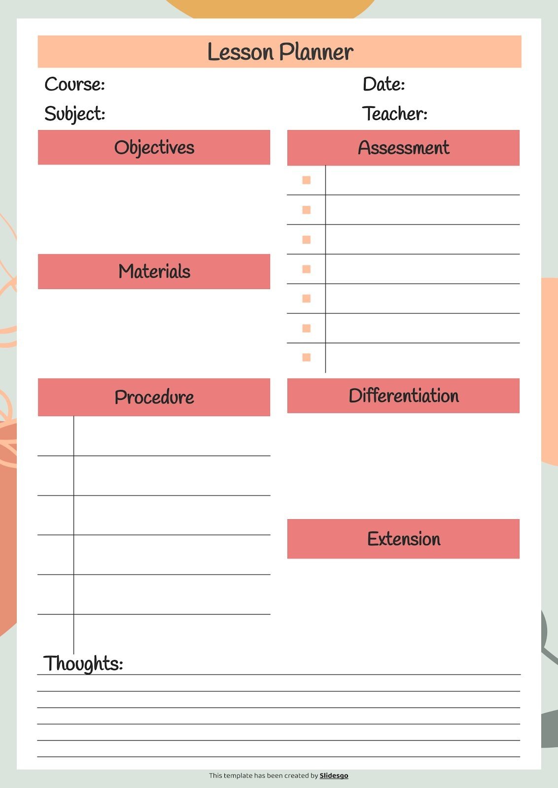 Trity Boho Style Timetables - My Planner | Google Slides