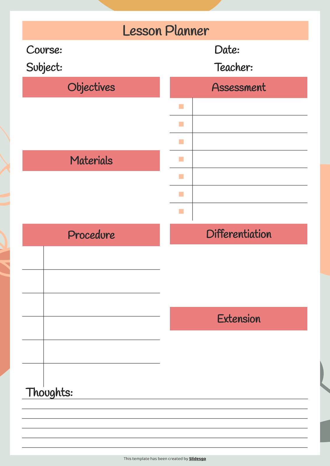 Modèle Trity de planificateur style boho - mon agenda