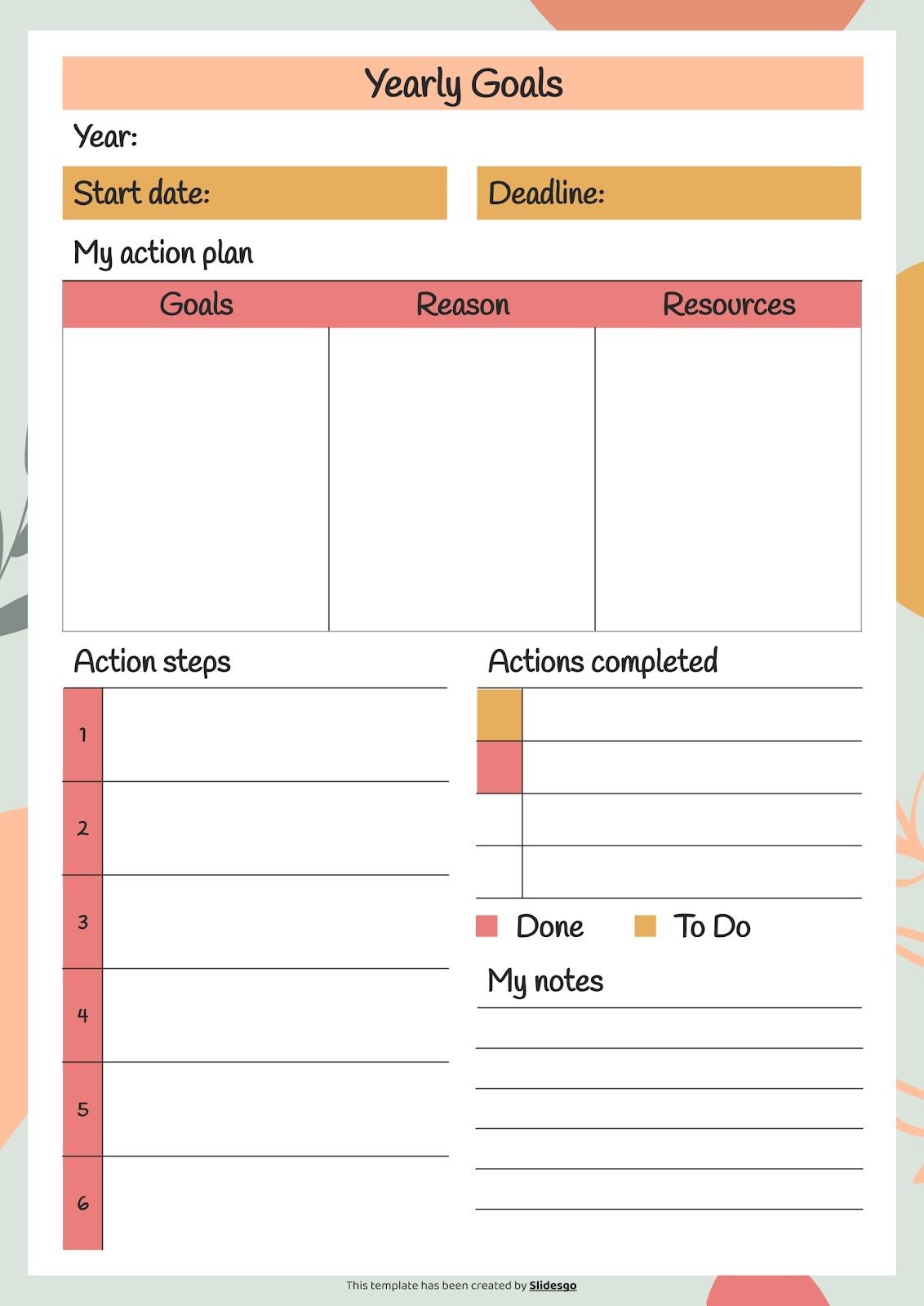 Free templates about Goals for Google Slides & PowerPoint