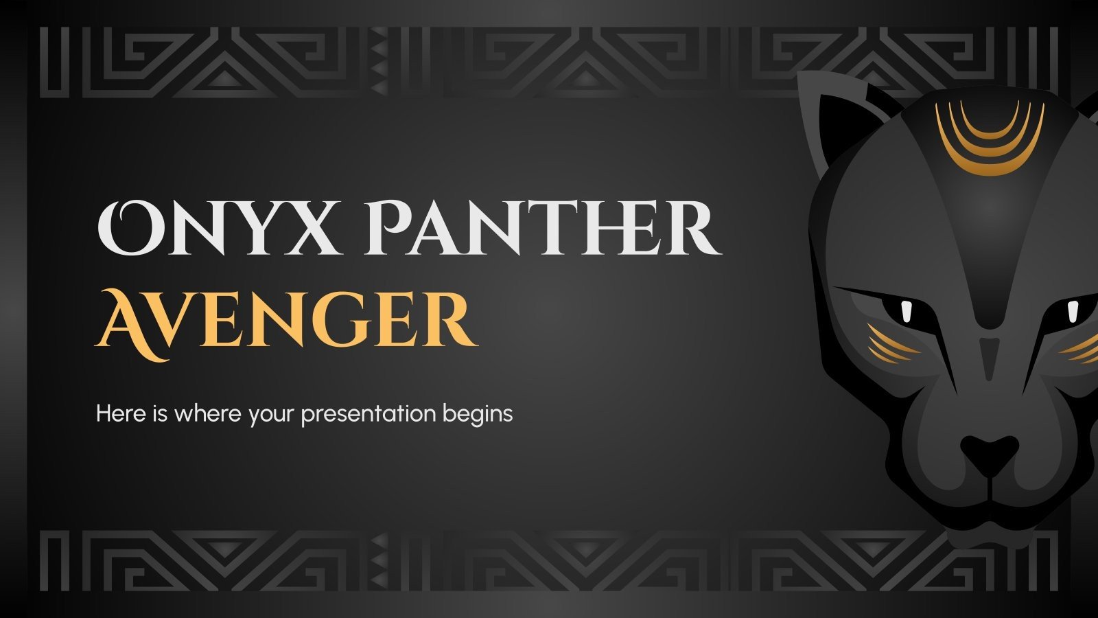 Pantera Ônix, o Vingador | Google Slides e PowerPoint