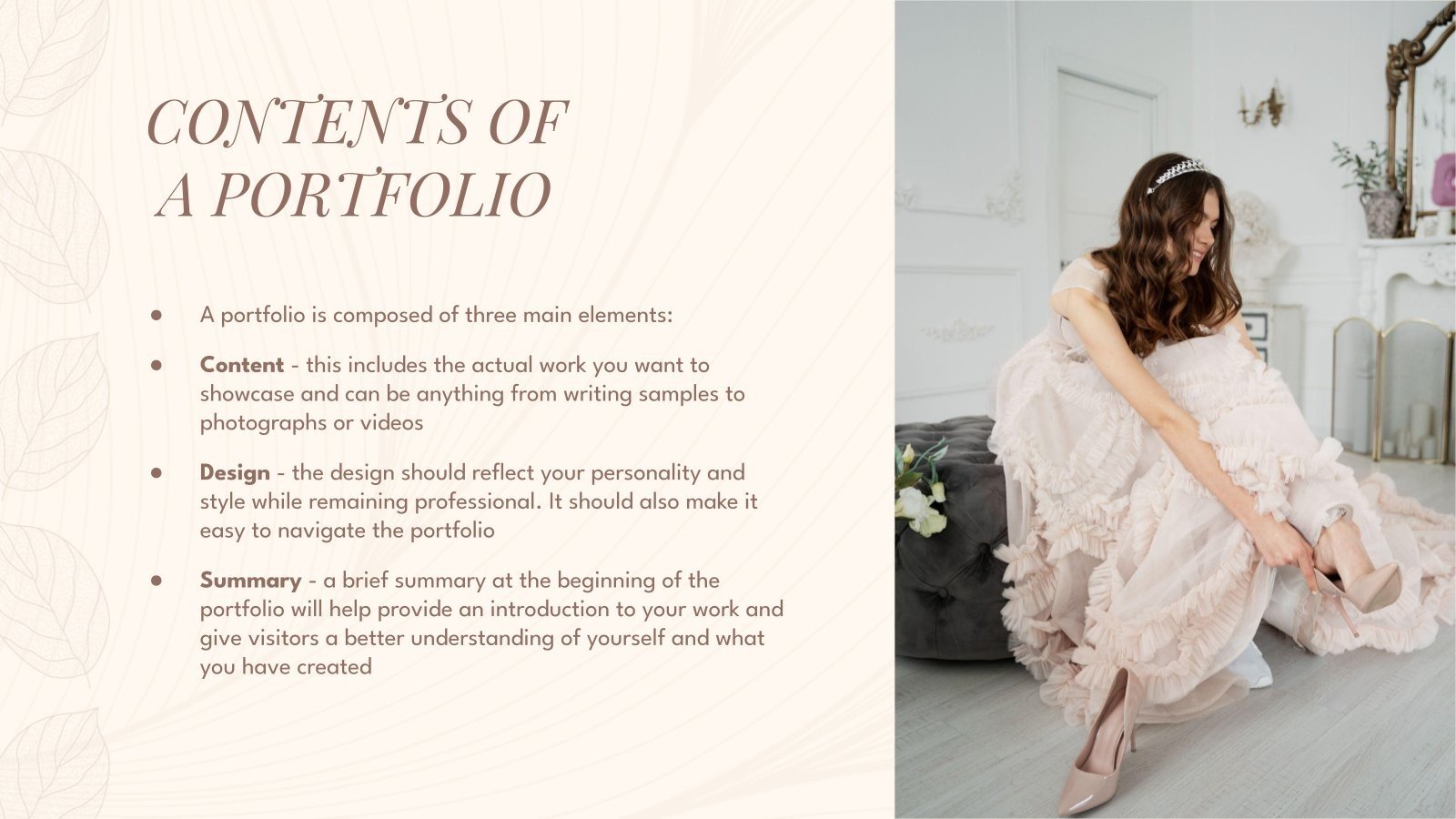 Handcrafted Bridal Shoes Portfolio | Google Slides & PPT