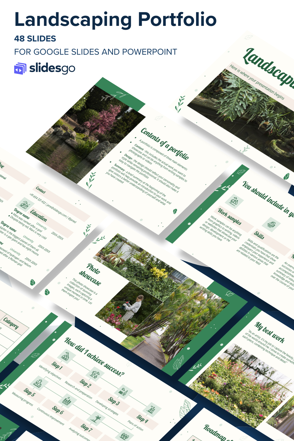 Landscaping Portfolio | Google Slides and PowerPoint