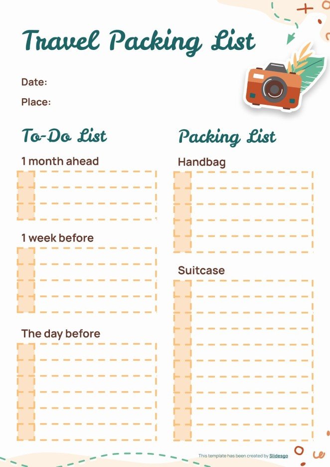 Travel Packing List | Google Slides & PowerPoint
