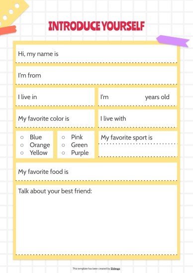 Dutlo Sticky Notes Style Introduce Yourself - My First Day