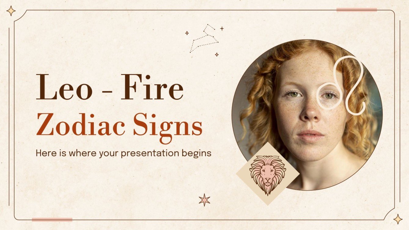Leo - Fire Zodiac Signs | Google Slides & PowerPoint