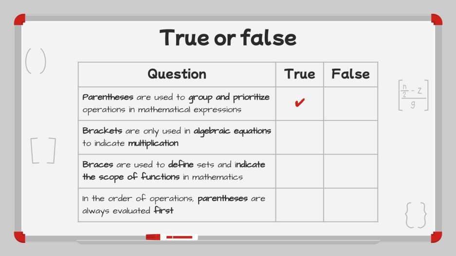 Matemáticas para secundaria: paréntesis, corchetes y llaves