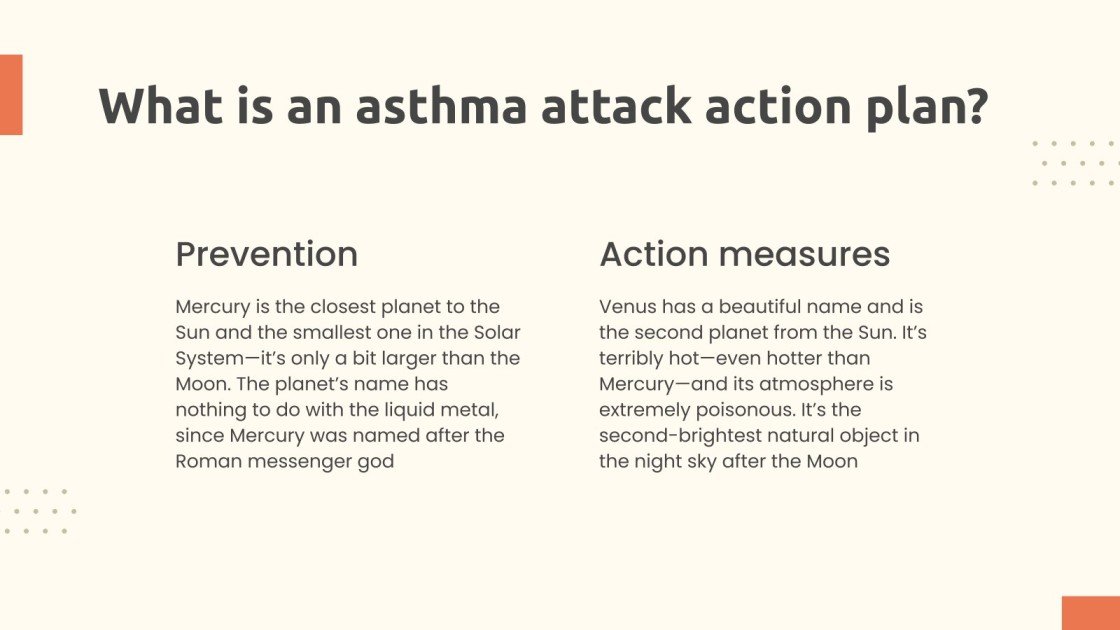 Plan de acción para ataques de asma | Google Slides y PPT