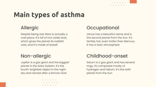 Plan d'action en cas de crise d'asthme | Google Slides