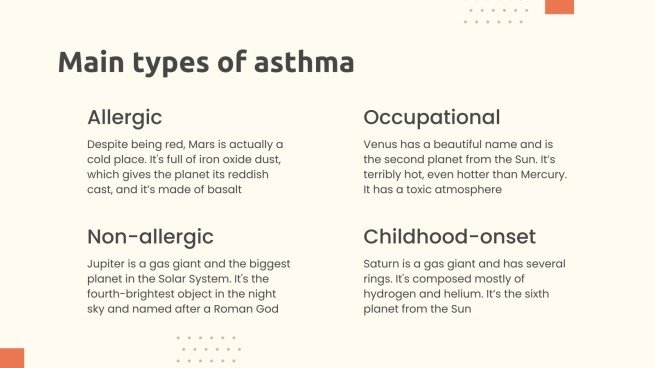 Plan de acción para ataques de asma | Google Slides y PPT