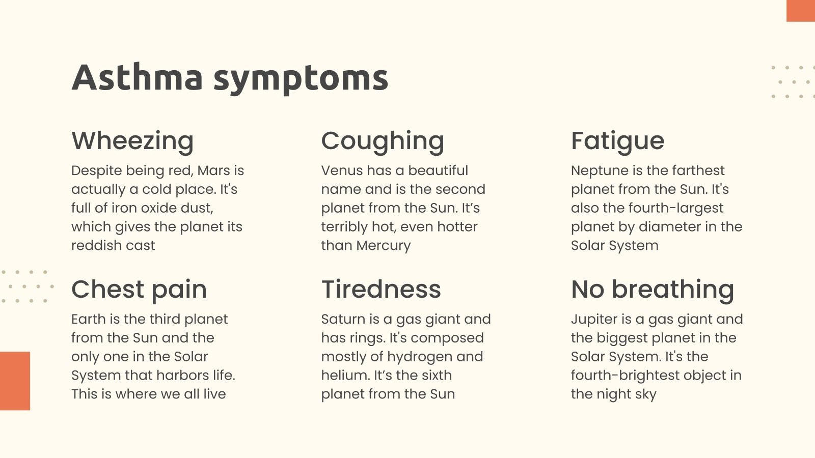 Plan de acción para ataques de asma | Google Slides y PPT