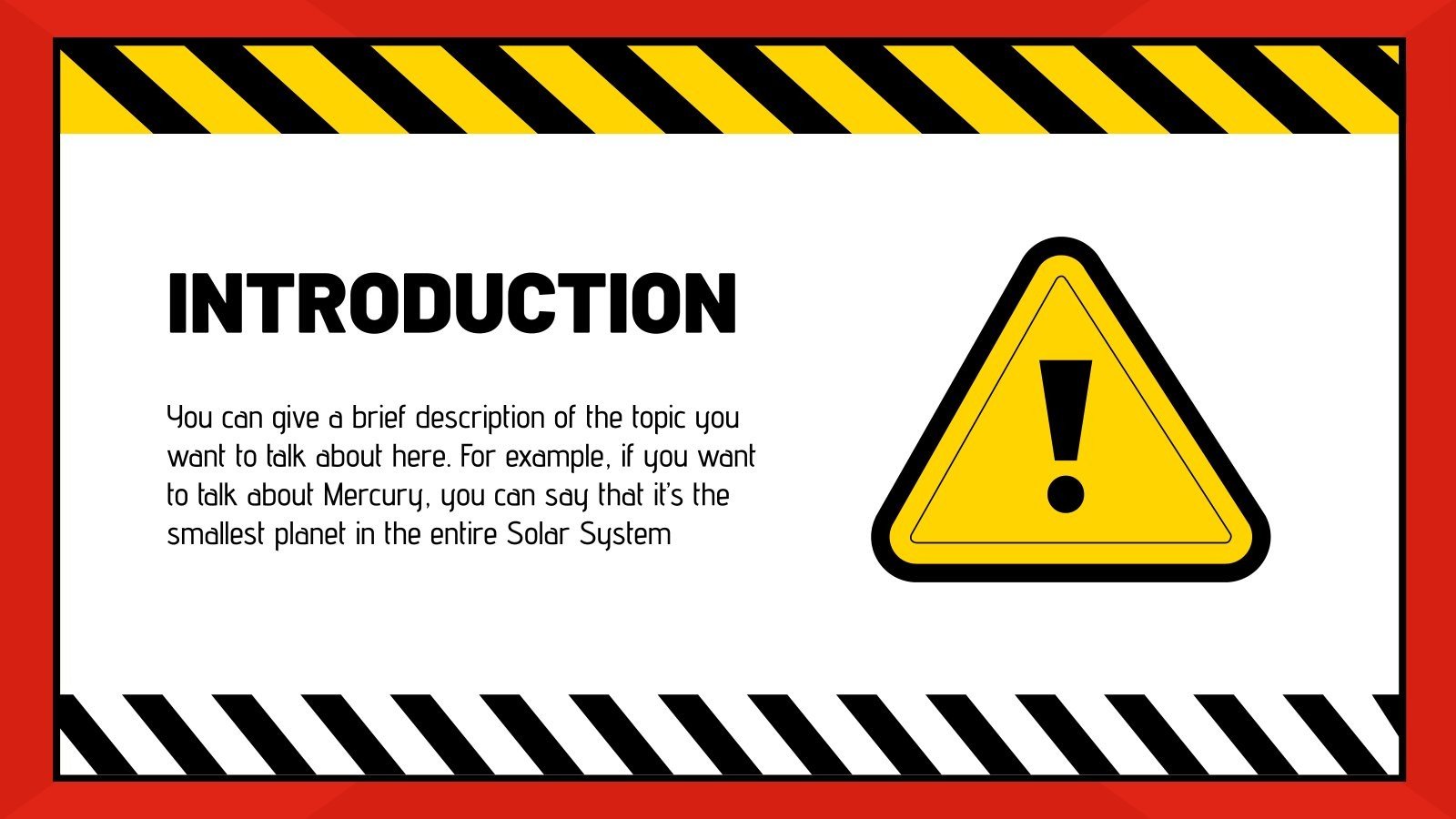 Caution! Danger Zone | Google Slides & PowerPoint